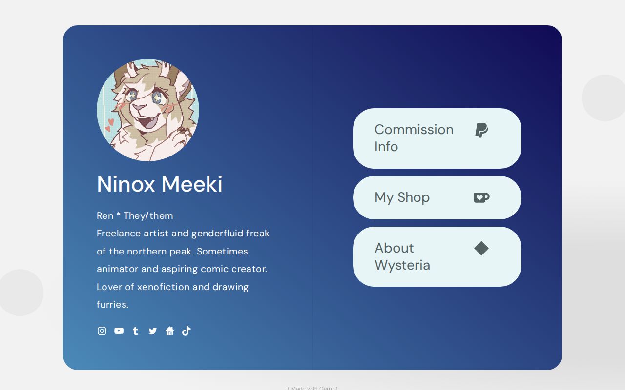 Ninoxmeeki's carrd info